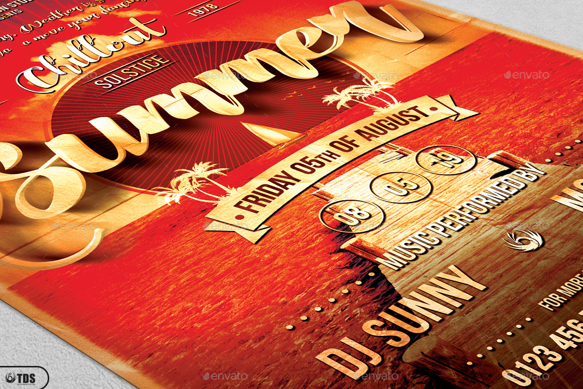 Summer Lounge Flyer Bundle, Print Templates | GraphicRiver
