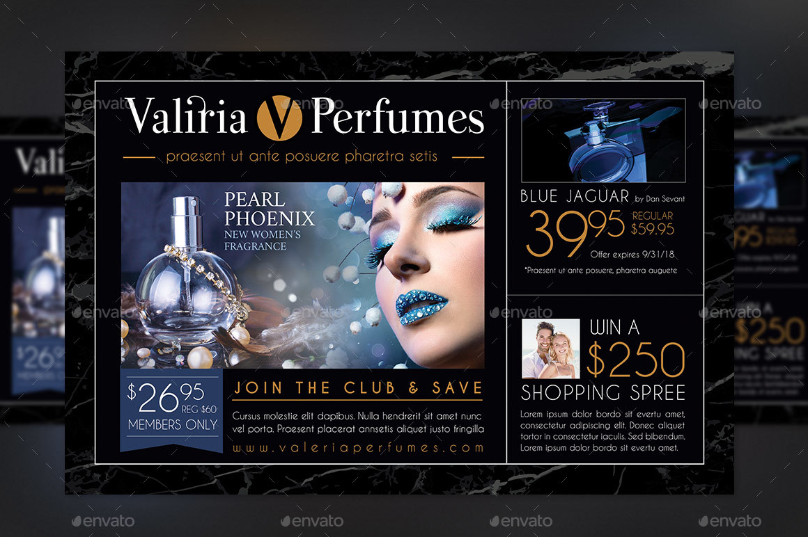 Perfume Club Flyer Template, Print Templates | GraphicRiver