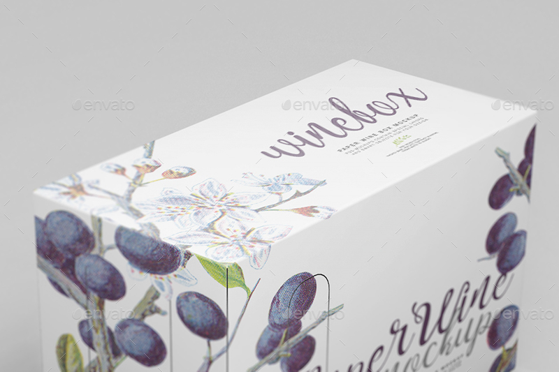 Paper Wine Box Mockup, Graphics | GraphicRiver