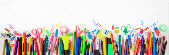 School supplies on white background Stock Photo by rawf8 | PhotoDune