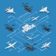 Military Air Force Isometric Flowchart, Vectors | GraphicRiver
