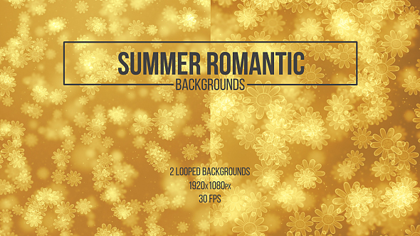 Summer Romantic Gold Backgrounds, Motion Graphics | VideoHive
