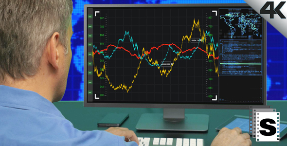 Trader Using Computer, Stock Footage | VideoHive