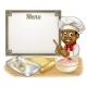 Black Baker or Pastry Chef Menu Sign, Vectors | GraphicRiver