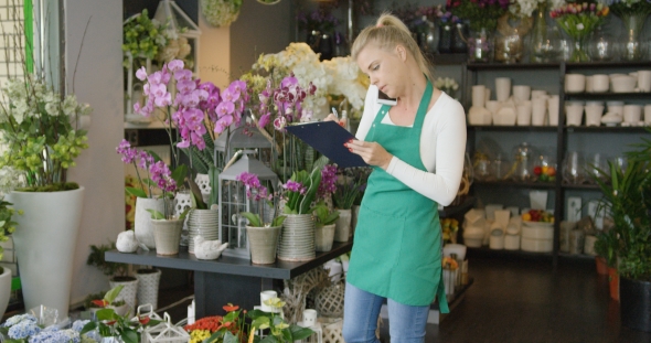 Worker in Shop Talking Phone, Stock Footage | VideoHive