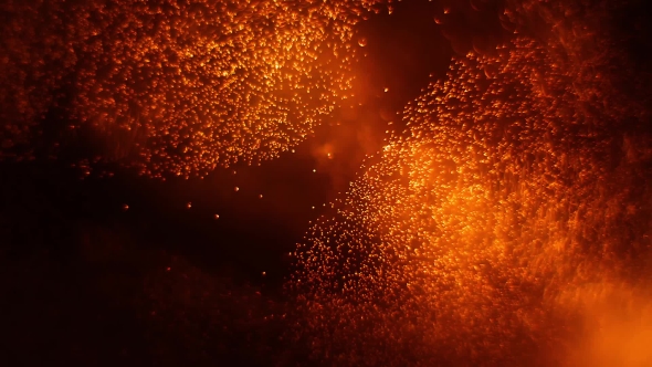 Orange Particles Space, Motion Graphics | VideoHive