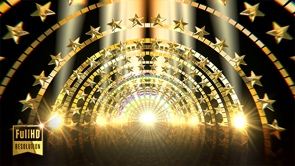 Golden Star Gate Stage, Motion Graphics | VideoHive