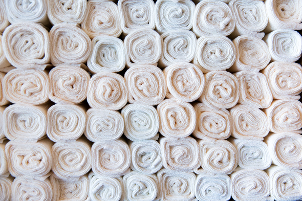 rolled bath towels Stock Photo by dolgachov | PhotoDune