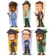 Cartoon College Student Character Vector Set, Vectors | GraphicRiver