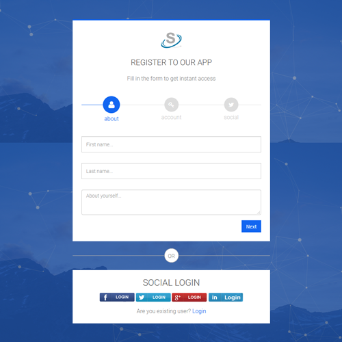 Smooth - Responsive Multistep Registration and Login form by ...