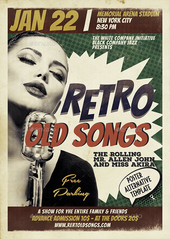 Retro Event Poster A3 Template, Print Templates | GraphicRiver