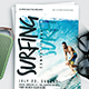 Surfing Competition flyer & poster, Print Templates | GraphicRiver