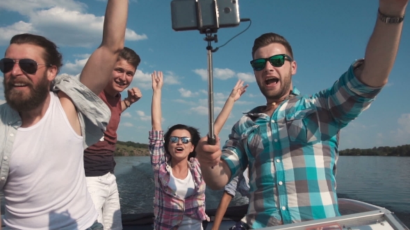 Friends Having Fun on Boat, Stock Footage | VideoHive