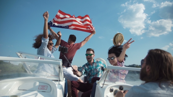 Friends Having Fun on Boat, Stock Footage | VideoHive