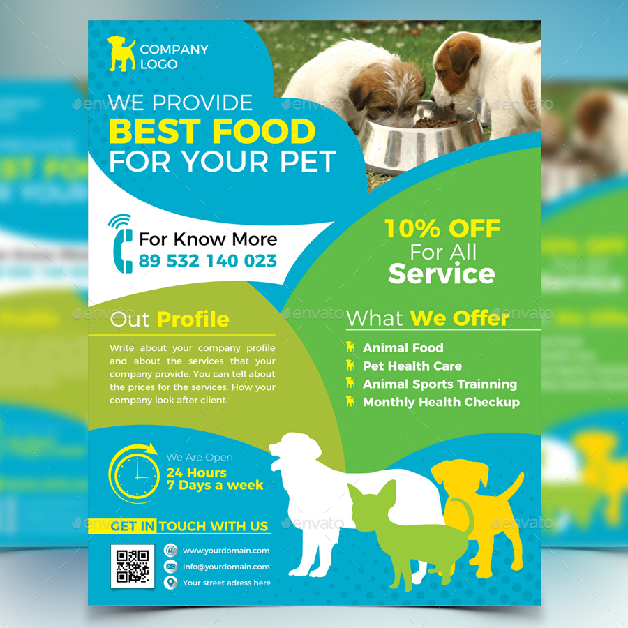 Dog Food Supply Flyer, Print Templates | GraphicRiver