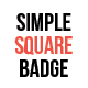 Simple Square Badge Set, Web Elements | GraphicRiver
