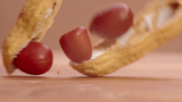 Peanuts Drop in and Split in Super, Stock Footage | VideoHive
