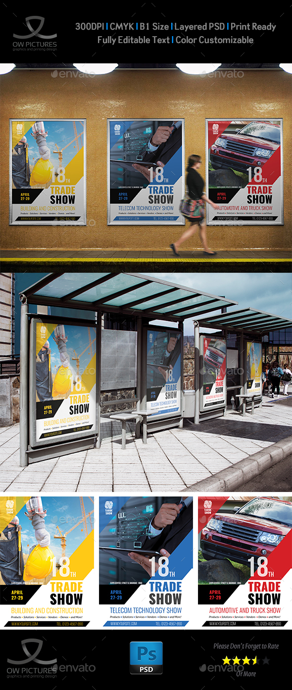 Trade Show Poster Template by OWPictures | GraphicRiver