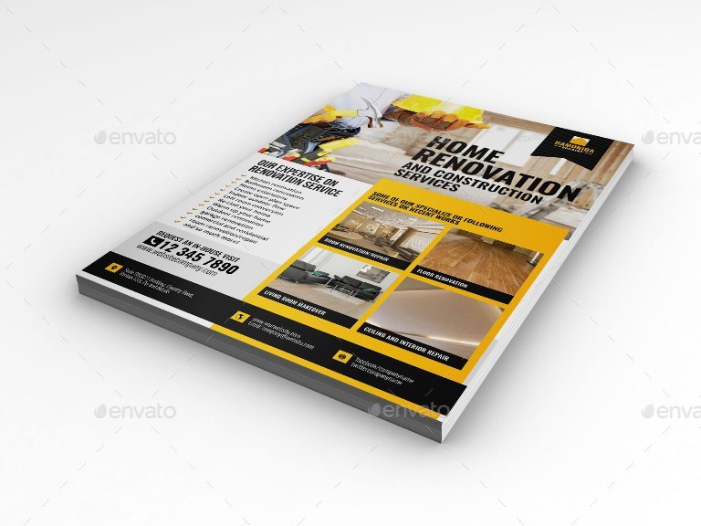 Construction and Building Flyer v2, Print Templates | GraphicRiver