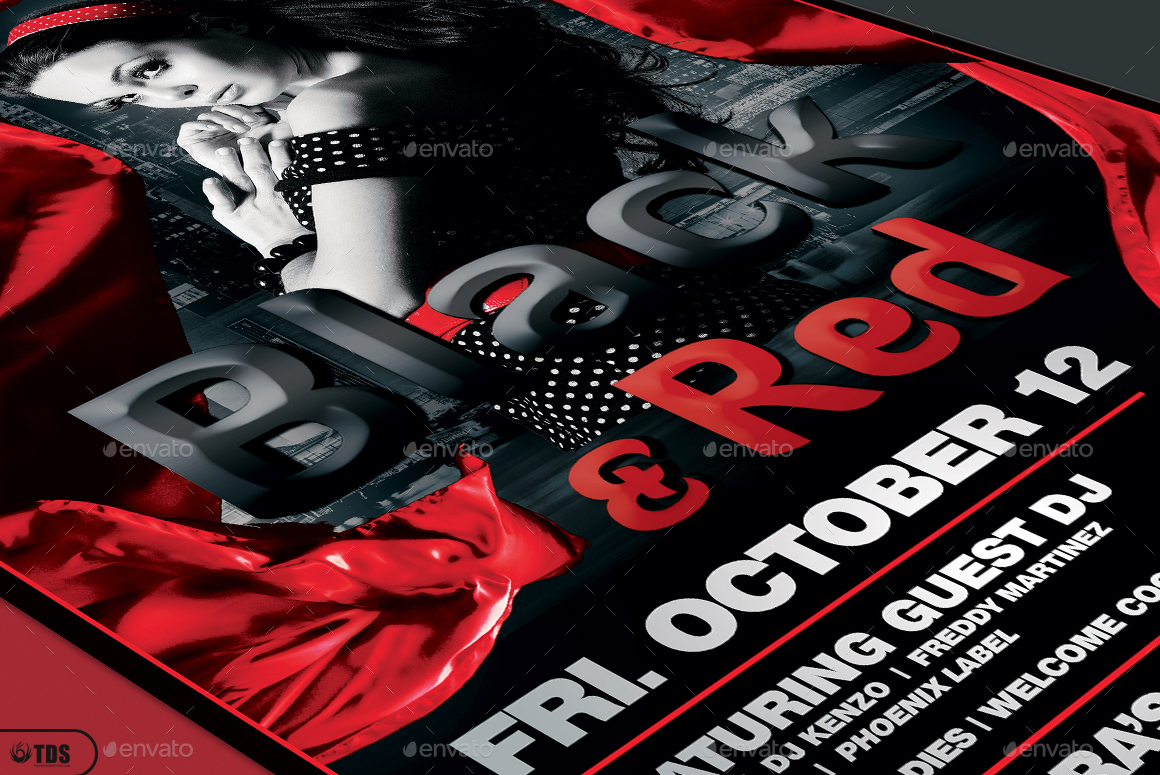 Black and Red Flyer Template V2 by lou606 | GraphicRiver