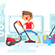 Boy Cleaning House, Vectors | GraphicRiver