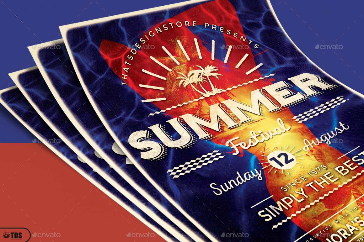 Summer Fest Flyer Template V3 by lou606 | GraphicRiver