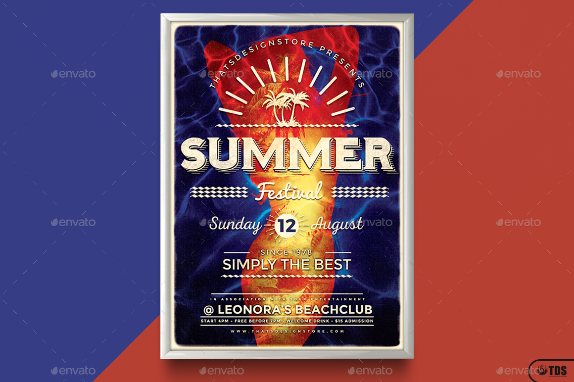 Summer Fest Flyer Template V3 by lou606 | GraphicRiver