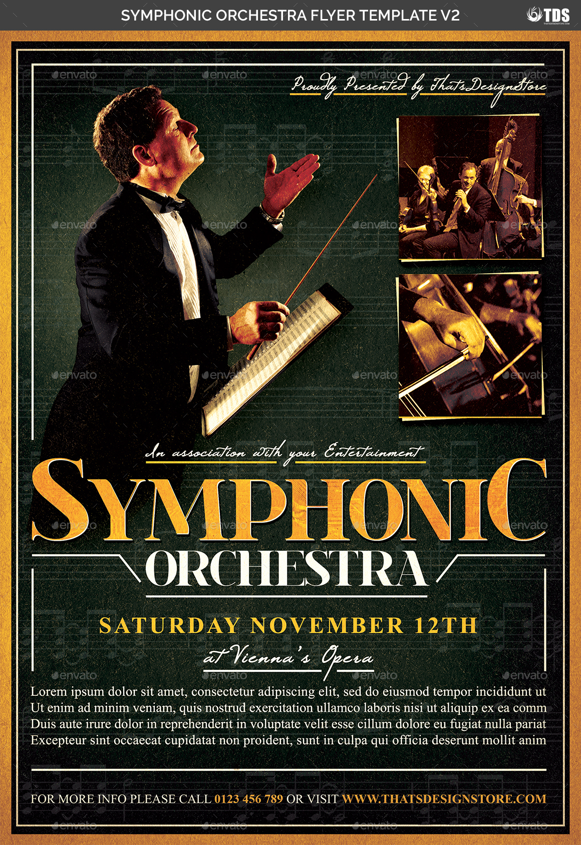 Symphonic Orchestra Flyer Template V2 by lou606 | GraphicRiver