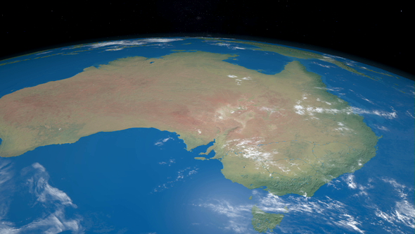 Australia Continent in Planet Earth, Motion Graphics | VideoHive