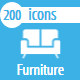 Furniture Material Icons by dinosoftlabs | GraphicRiver