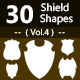 30 Shields Photoshop Vector Custom Shapes ( Vol.4 ), Add-ons | GraphicRiver