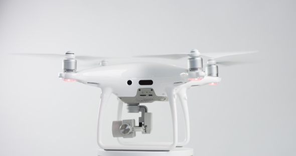 Working Phantom 4 on a Turning on Platform, Stock Footage | VideoHive