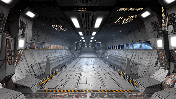 Spaceship Fly-Through 01, Motion Graphics | VideoHive