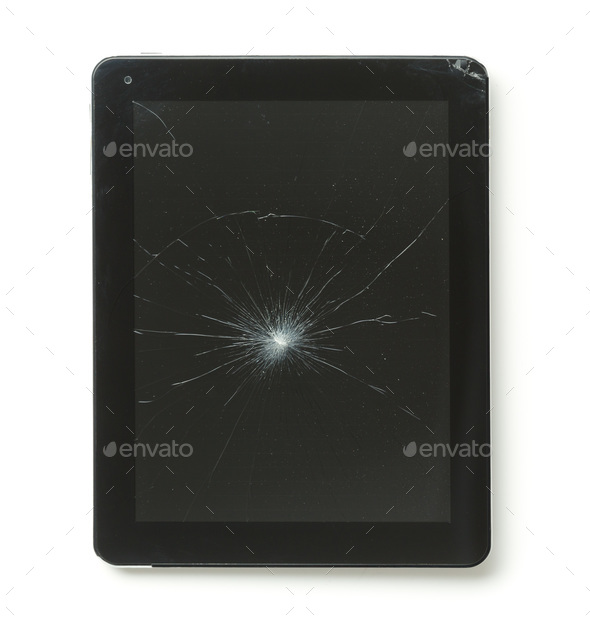 Tablet computer with broken screen. Stock Photo by jirkaejc | PhotoDune