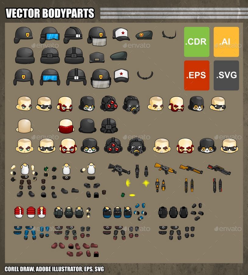 The Soldiers - Game Sprites, Game Assets | GraphicRiver