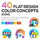 Set of Modern Flat Multi Color Conceptual Icons, Vectors | GraphicRiver