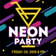 Neon Party / Cocktail Party, Print Templates | GraphicRiver