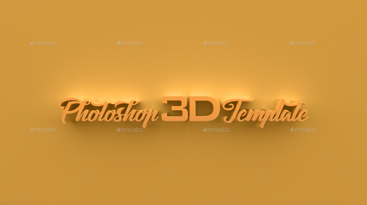 3D Photoshop Template 3 by meteketem | GraphicRiver