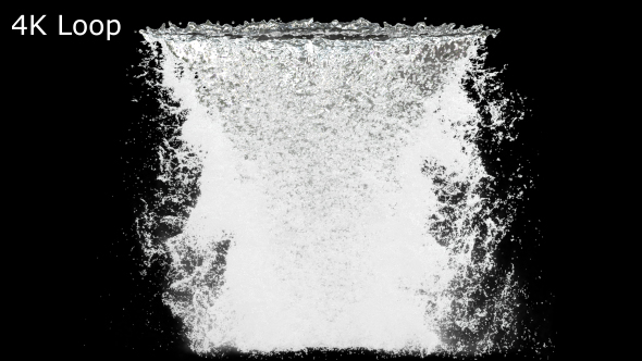Waterfall With Splashes Foam Loop, Motion Graphics | VideoHive