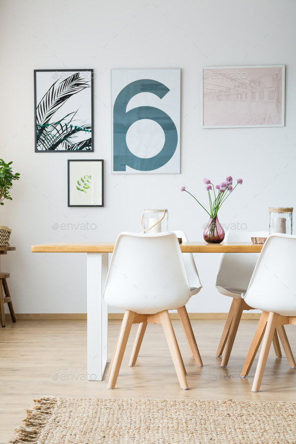 Posters in dining room Stock Photo by bialasiewicz | PhotoDune