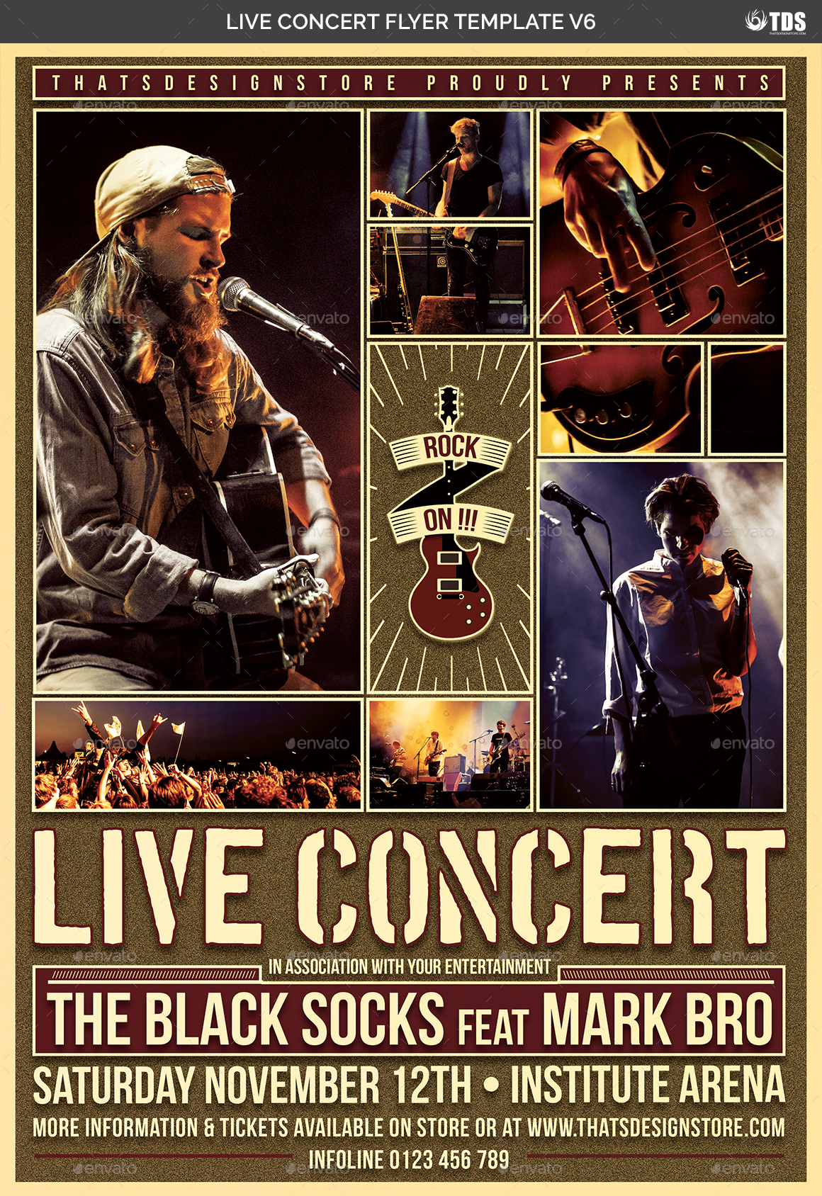 Live Concert Flyer Template V6 by lou606 | GraphicRiver
