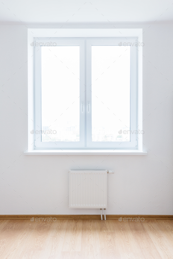 White Empty Room With Window Stock Photo by auriso | PhotoDune