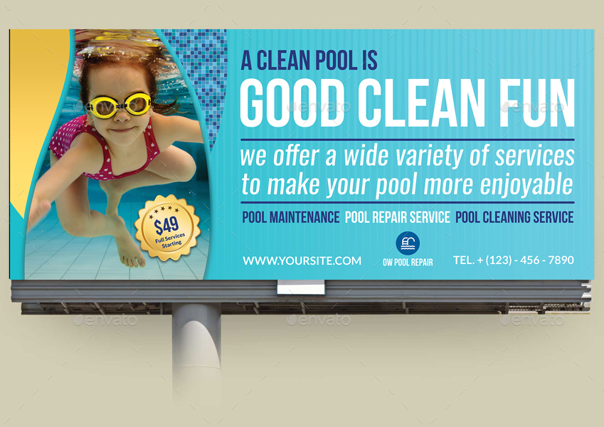 Swimming Pool Cleaning Service Advertising Bundle by OWPictures ...