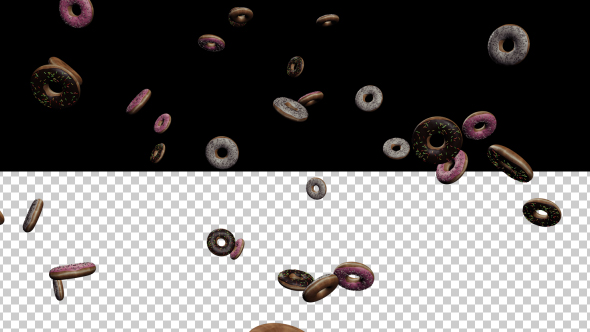 Donuts Falling, Motion Graphics | VideoHive