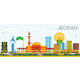 Jeddah Skyline with Color Buildings and Blue Sky, Vectors | GraphicRiver