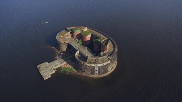 Aerial View of Fort Alexander I Near Kronstadt and St. Petersburg ...