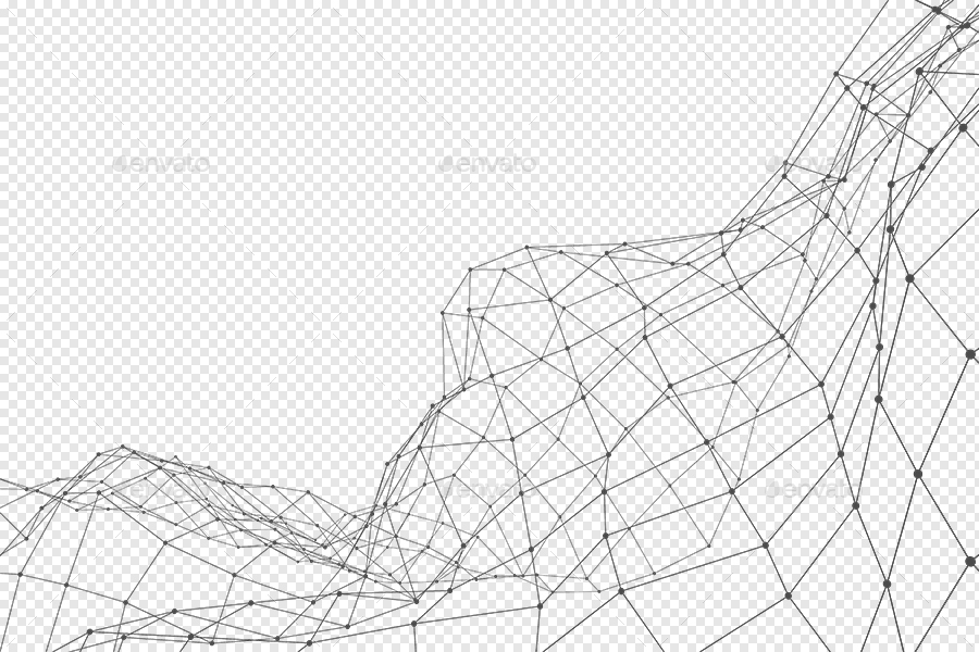 Transparent Outline Polygon with Connected Dots Backgrounds, Graphics