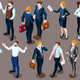 Isometric People Business Suit 3D Icon Set Vector Illustration by aurielaki