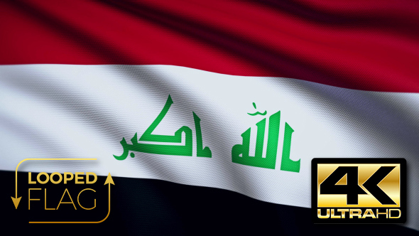 Iraq Flag 4K by bourjart | VideoHive