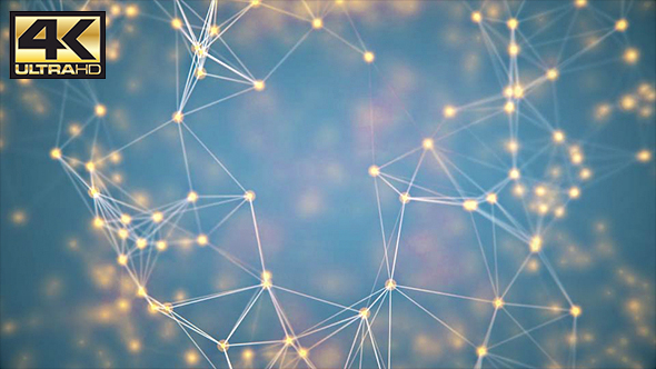 Abstract Light Blue Digital Internet Social Network Background 4K ...